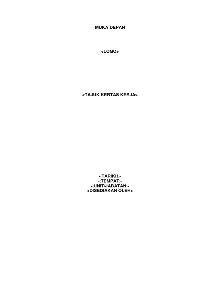 Template Kertas Kerja/ Proposal | PDF