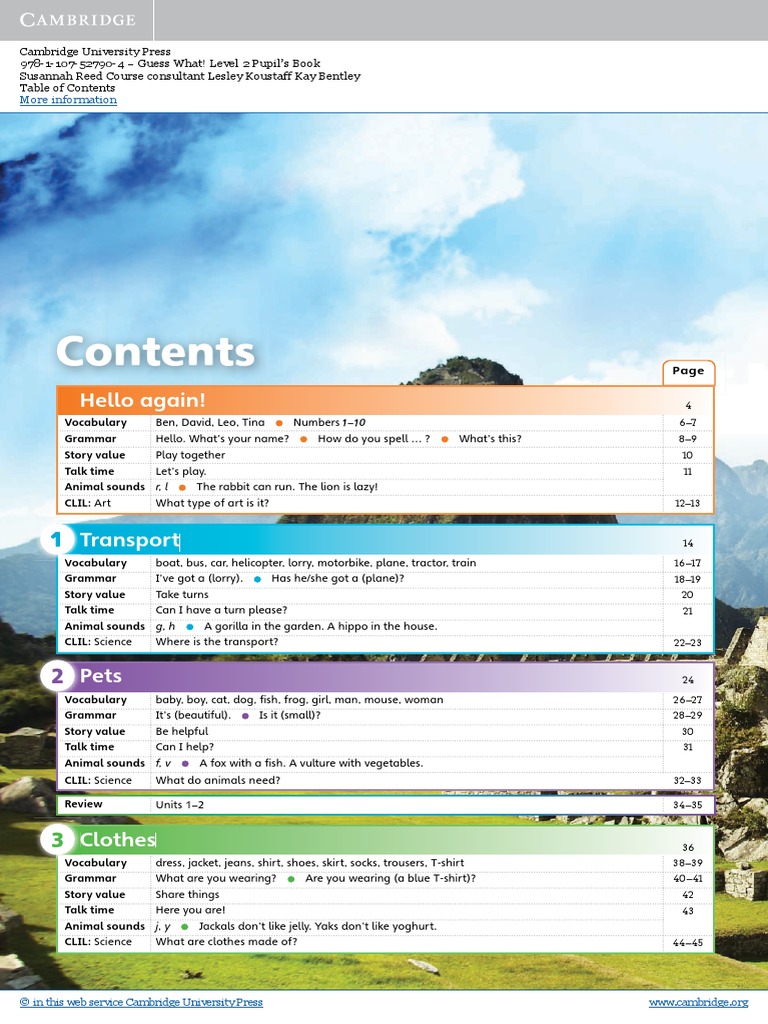 Toc Guess What BrE 2 | PDF | Lunch | Food And Drink