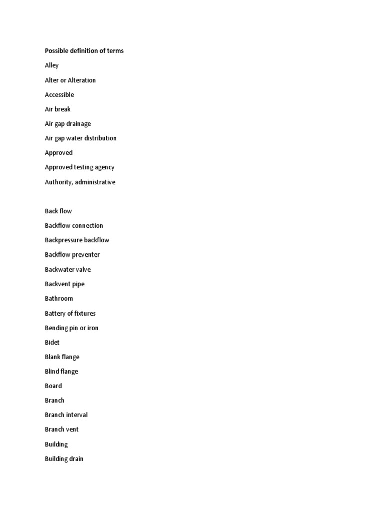 Possible Definition of Terms | PDF