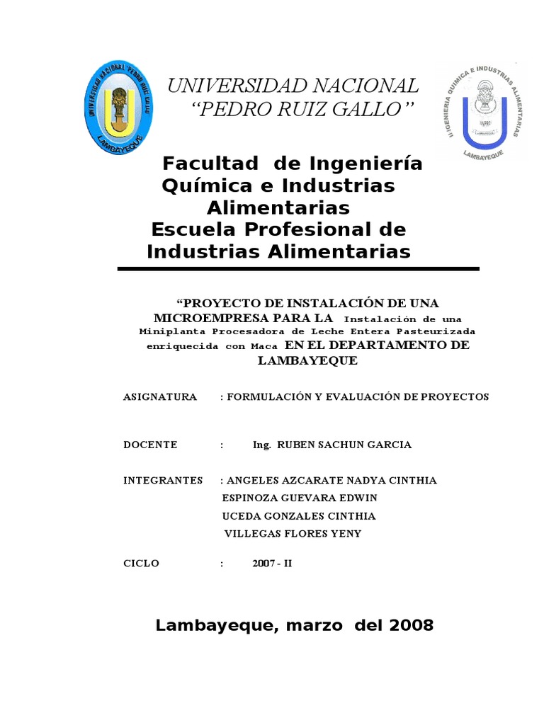 Proyecto Leche | PDF | Leche | Queso