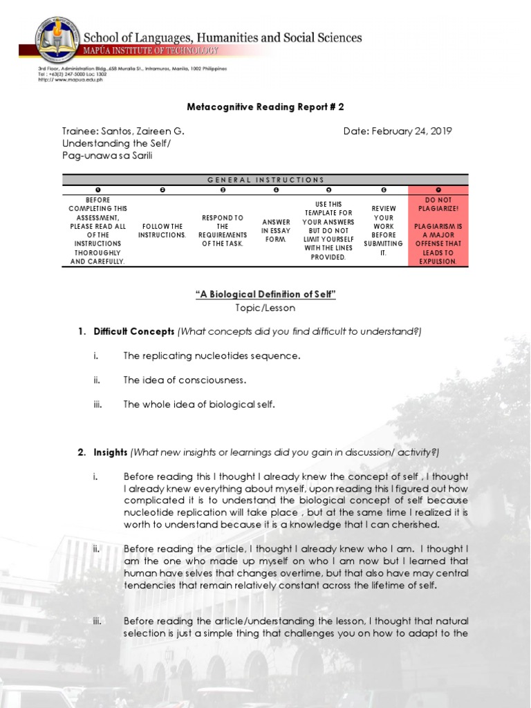 Ged101 MRR2 | PDF | Self | Natural Selection