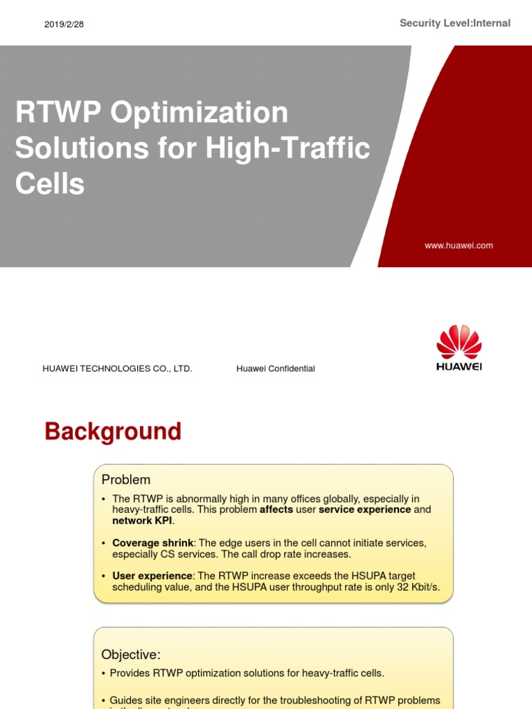 RTWP Optimization Solutions For High-Traffic Cells: Security Level ...