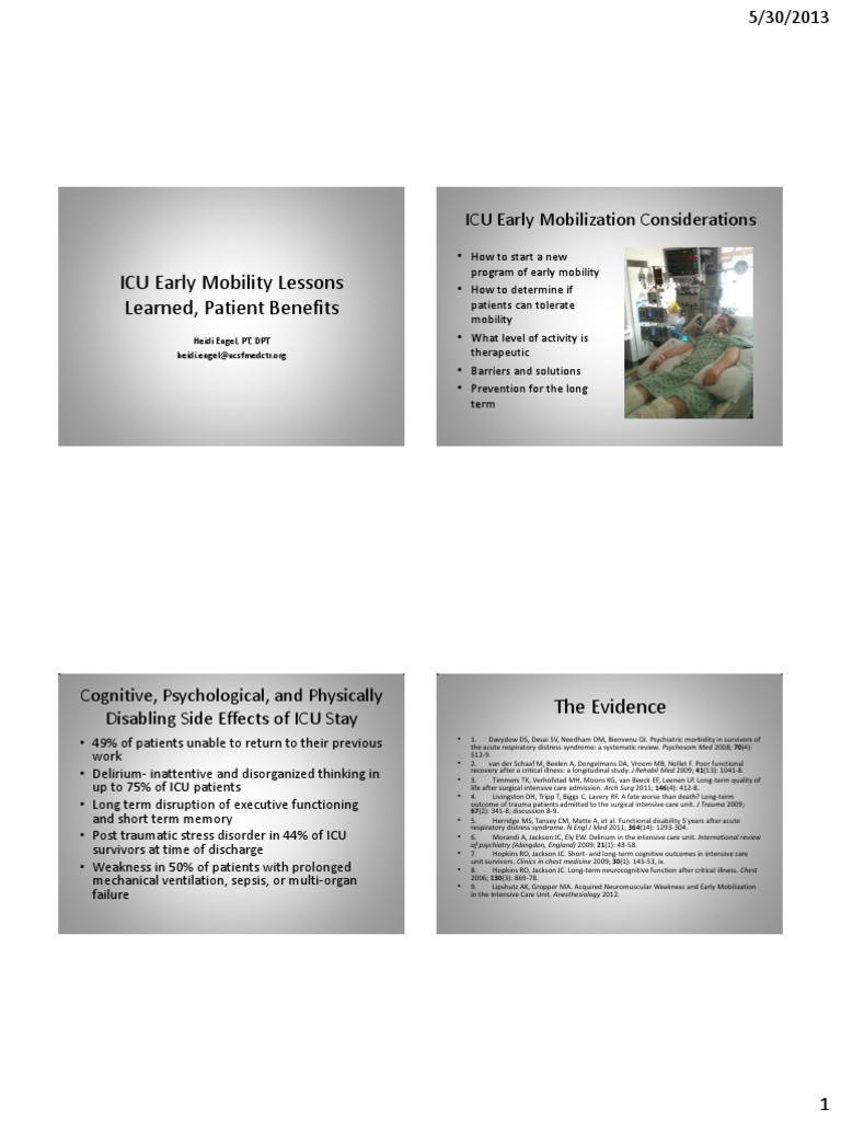 Implementing an Early Mobility Program in the ICU: Lessons Learned from ...