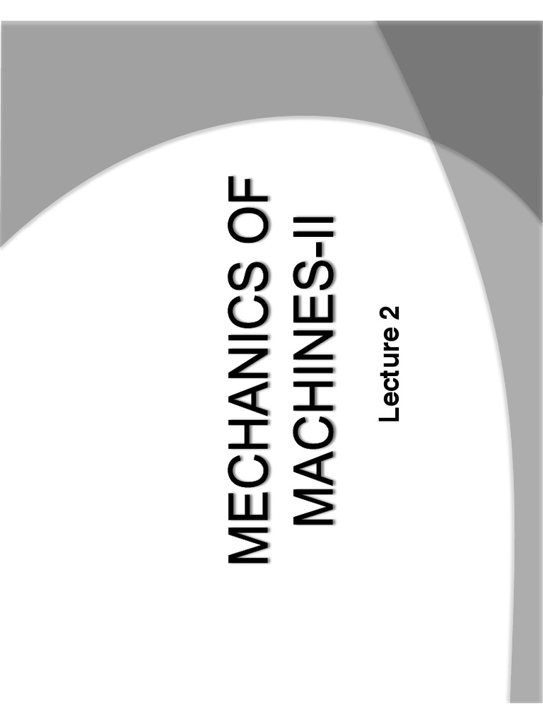 Mechanics of Machine Lecture 5 | PDF | Belt (Mechanical) | Mechanics