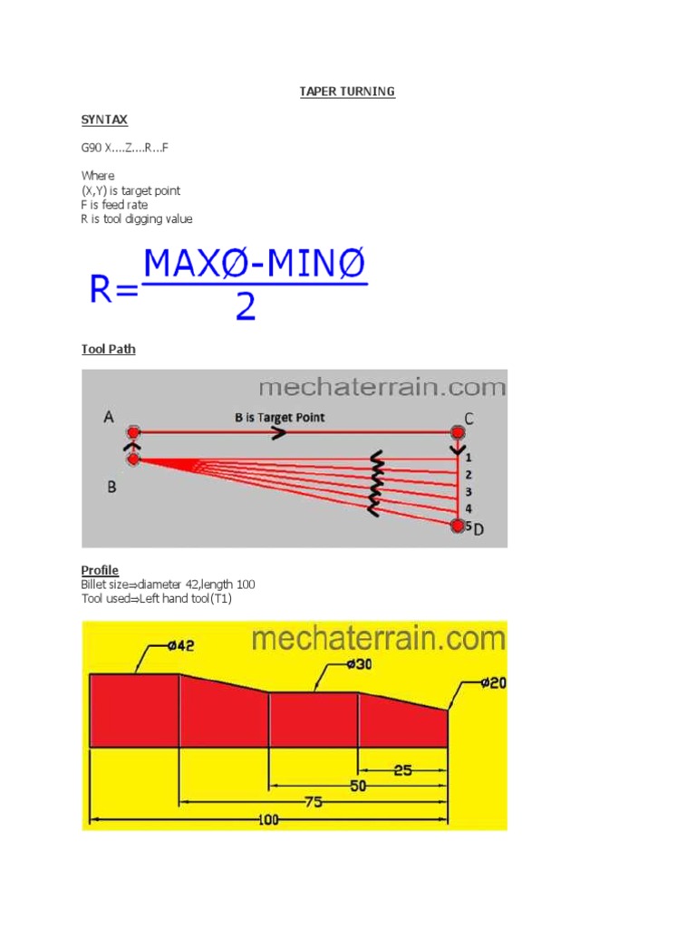 G76 Taper Threading Cycle Guide | PDF | Technology & Engineering