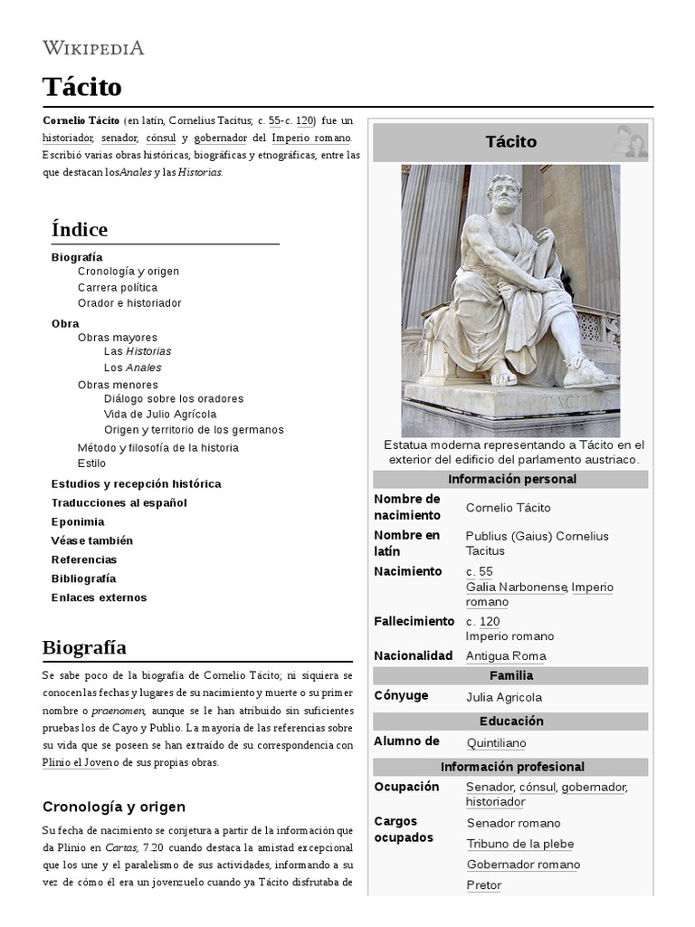 Tácito | PDF | Tácito | Roma antigua
