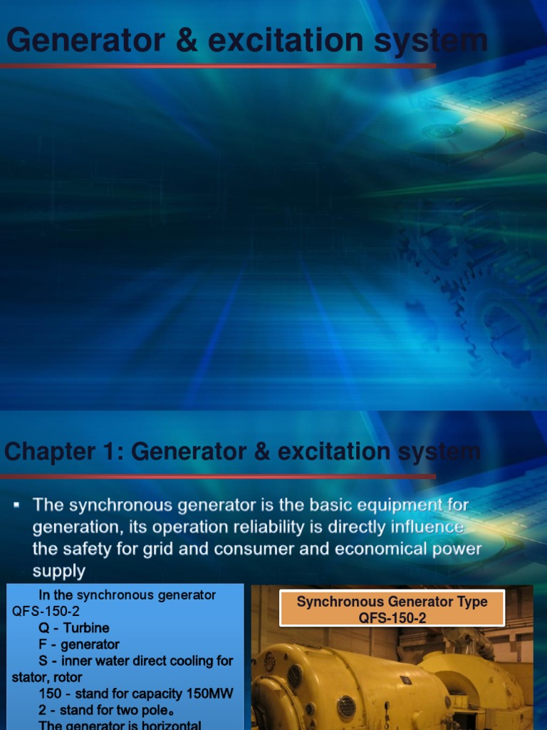 Generator and Excitation | PDF | Electric Generator | Electric Motor