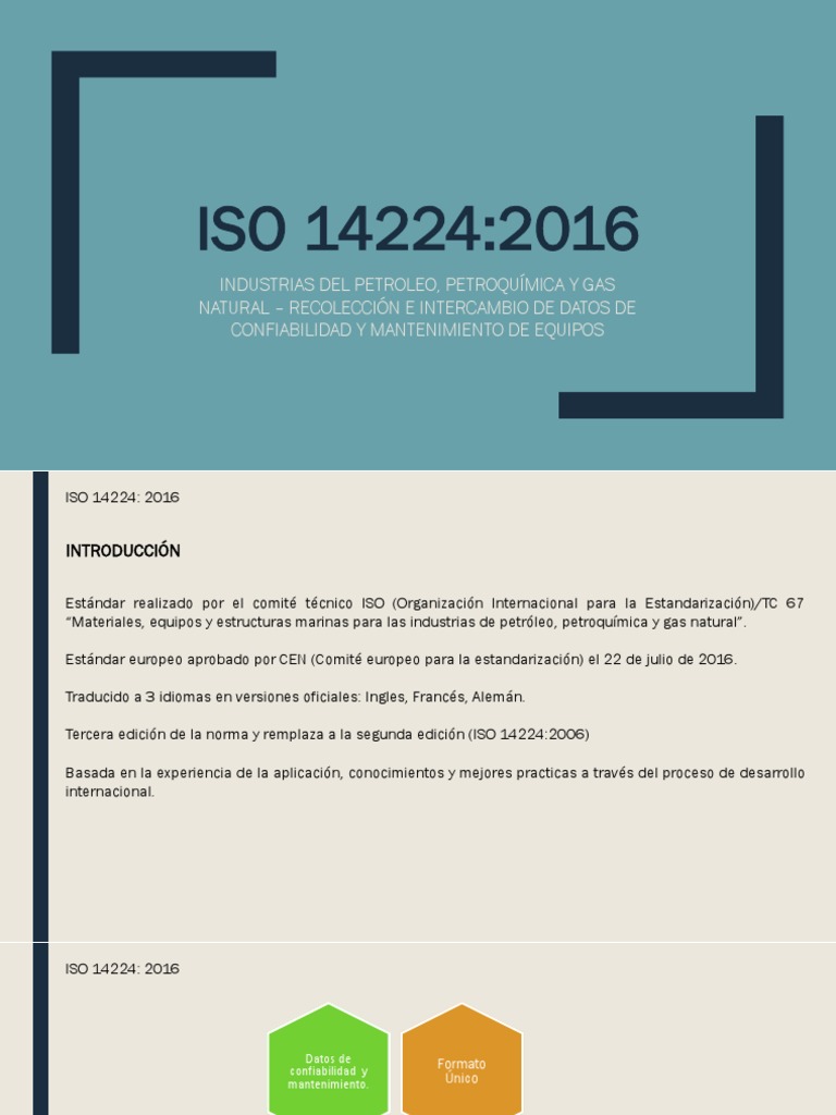 Iso 14224 | PDF | Organización internacional para la estandarización ...