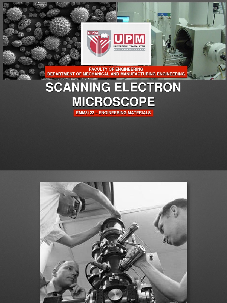 Scanning Electron Microscope | PDF | Energy Dispersive X Ray ...