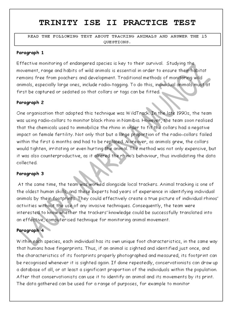 Trinity Ise II Practice Test | PDF