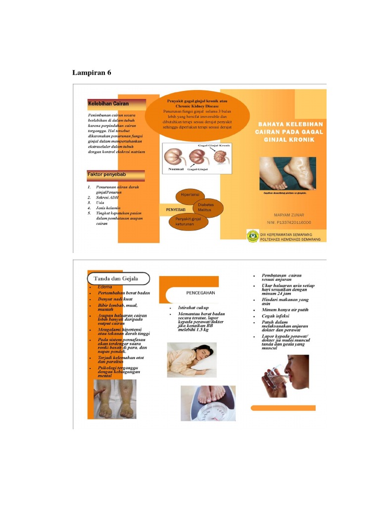 Leaflet GGK Kelebihan Cairan | PDF