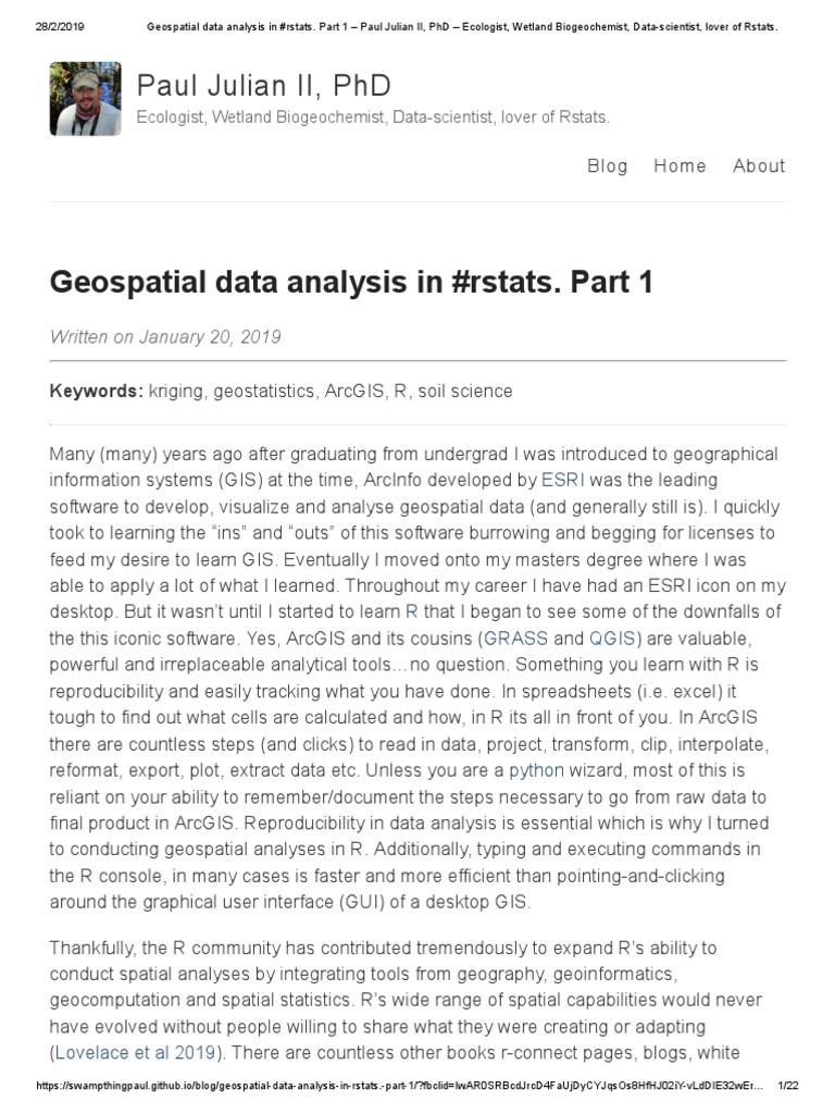 Geospatial data analysis in R | PDF | Arc Gis | Geographic Information System