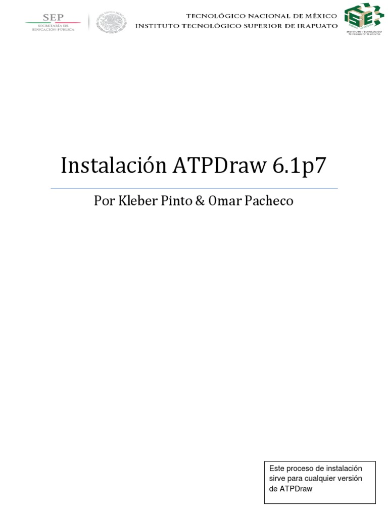 Manual de Instalacion ATPDraw | PDF | Point and Click | Archivo de computadora