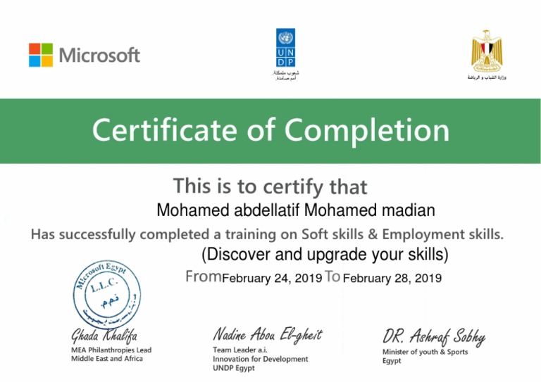 Softskills Certificate Pdf