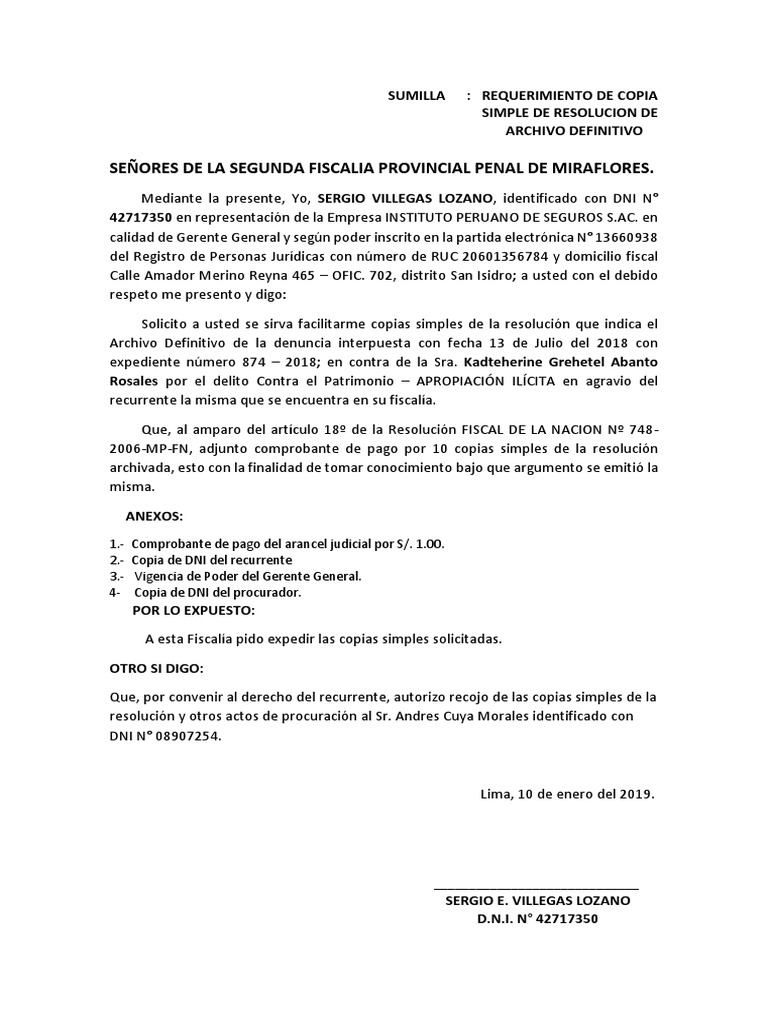 Copias Simples Archivo Definitivo | PDF | Derecho