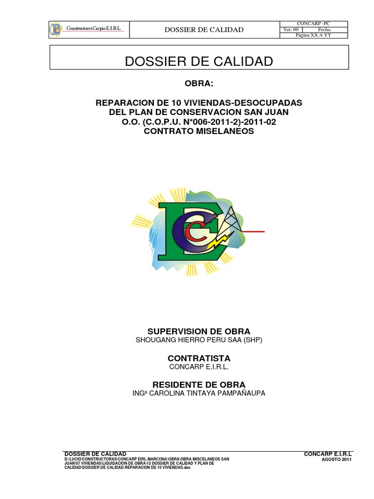 Dossier de Calidad Reparacion de 10 Viviendas | PDF | Materiales de construcción | Ingeniería de ...