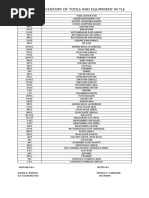 Inventory Checklist in TLE | PDF