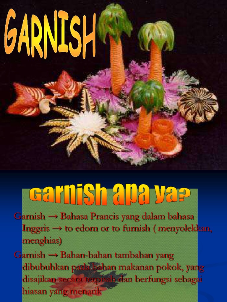 Jenis Dan Teknik Garnish Makanan Pdf