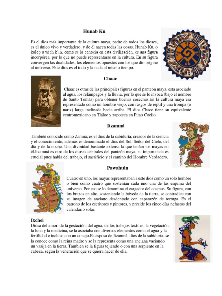 Dioses Mayas | Civilización maya | Mitología