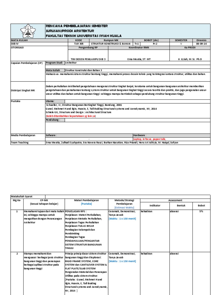 RPS SKB 3-Bangunan Tinggi-2018 PDF | PDF