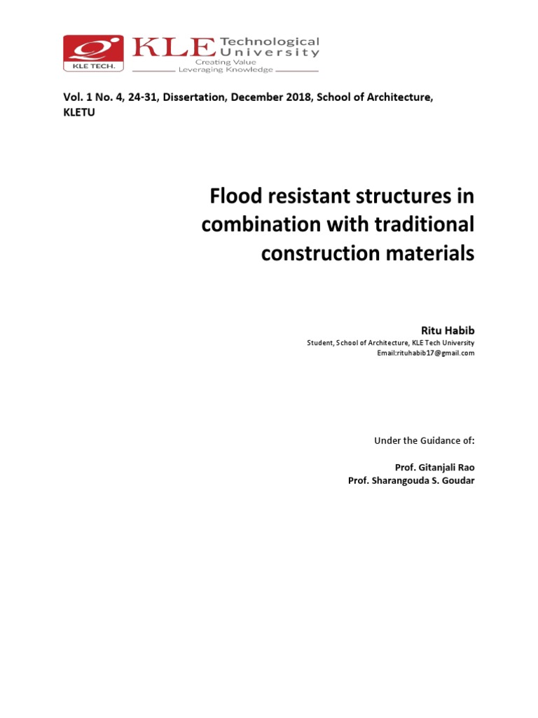 Research Paper On Flood Resistant Structures | PDF | Flood | River