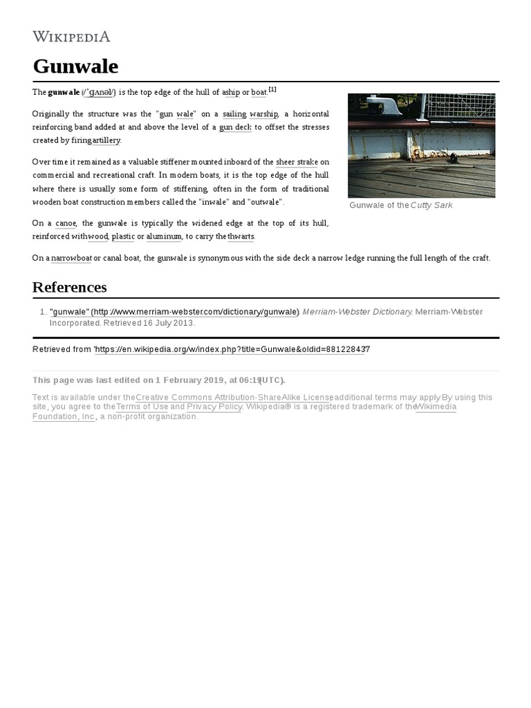 Gunwale | PDF | Travel | History