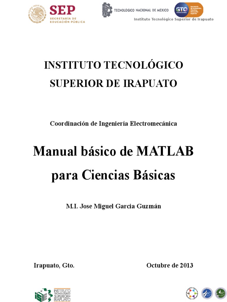 (Servicio) Manual Básico de MATLAB para Ciencias Básicas | PDF | Número complejo | Matriz ...