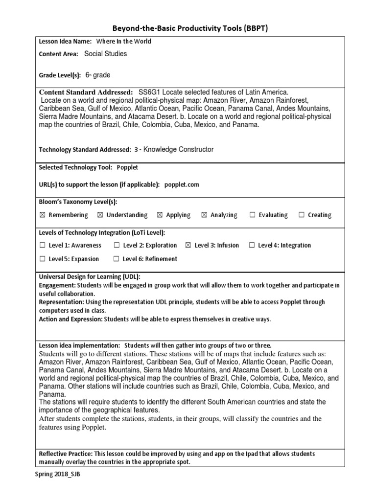 BBPT Lesson Plan | PDF | Mexico | Communication