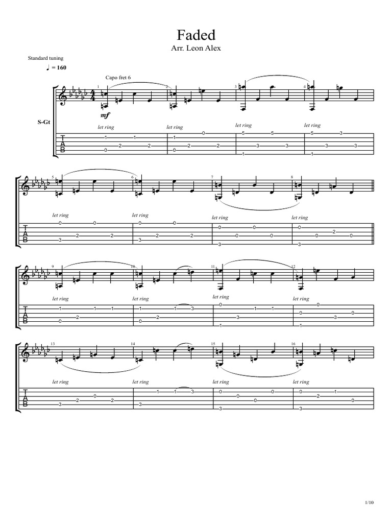 Faded | PDF | String Instruments | Guitar Family Instruments