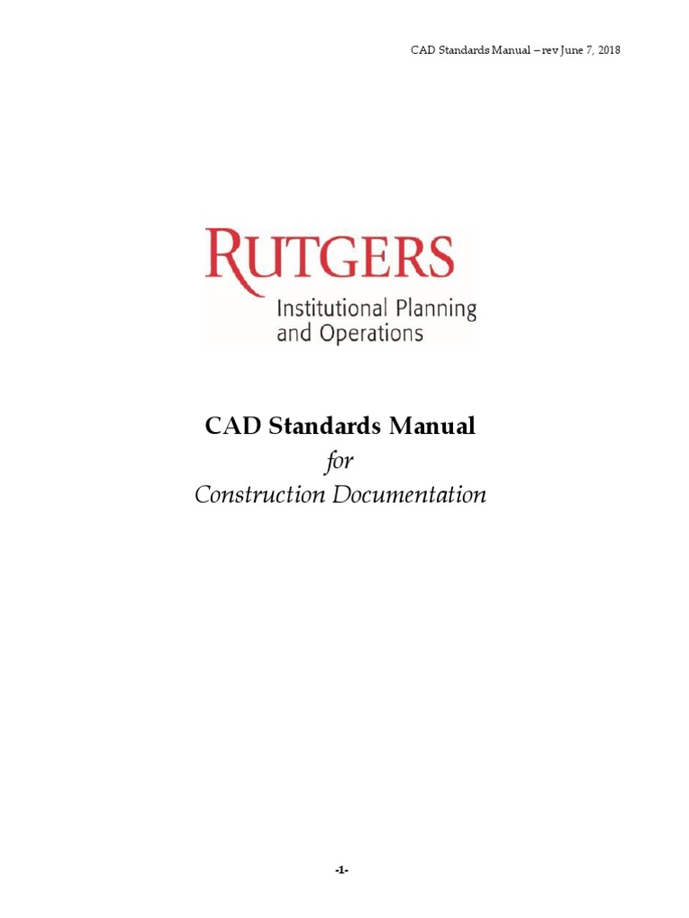 CAD Standards Manual: For Construction Documentation | PDF | Auto Cad ...