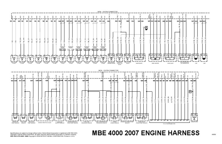 Mbe 4000 2007 Engine Harness: Grid Hea Egr Position Sig | Fuel ...