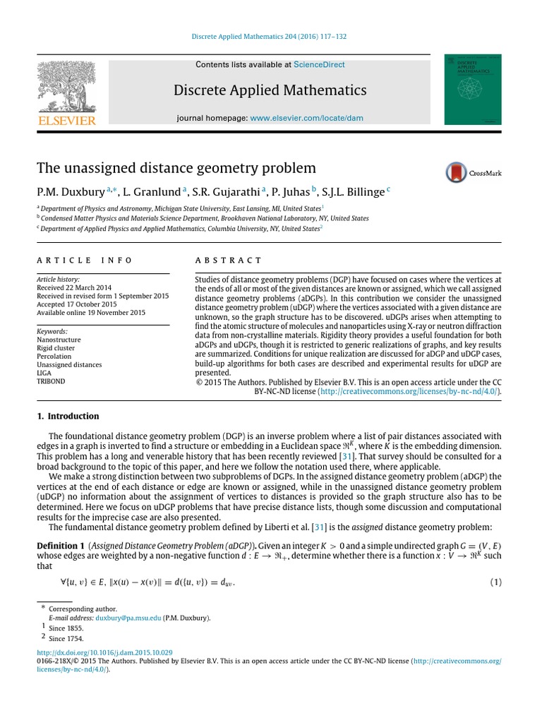 Discrete Applied Mathematics: P.M. Duxbury, L. Granlund, S.R. Gujarathi ...