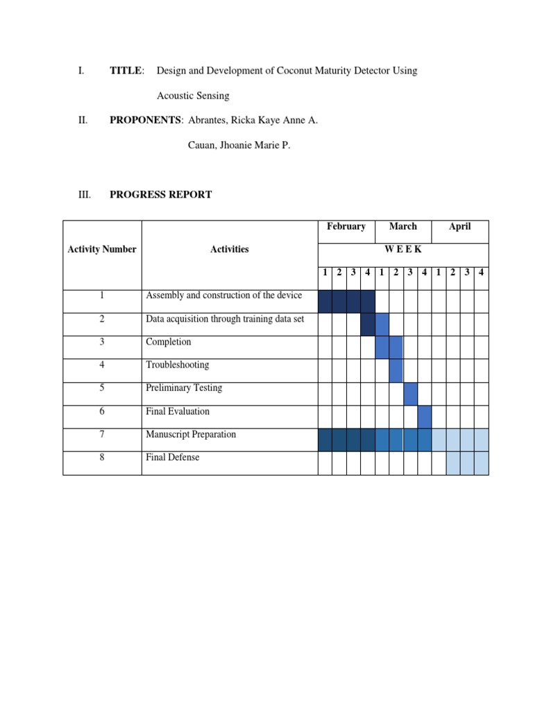 Progressreport | PDF