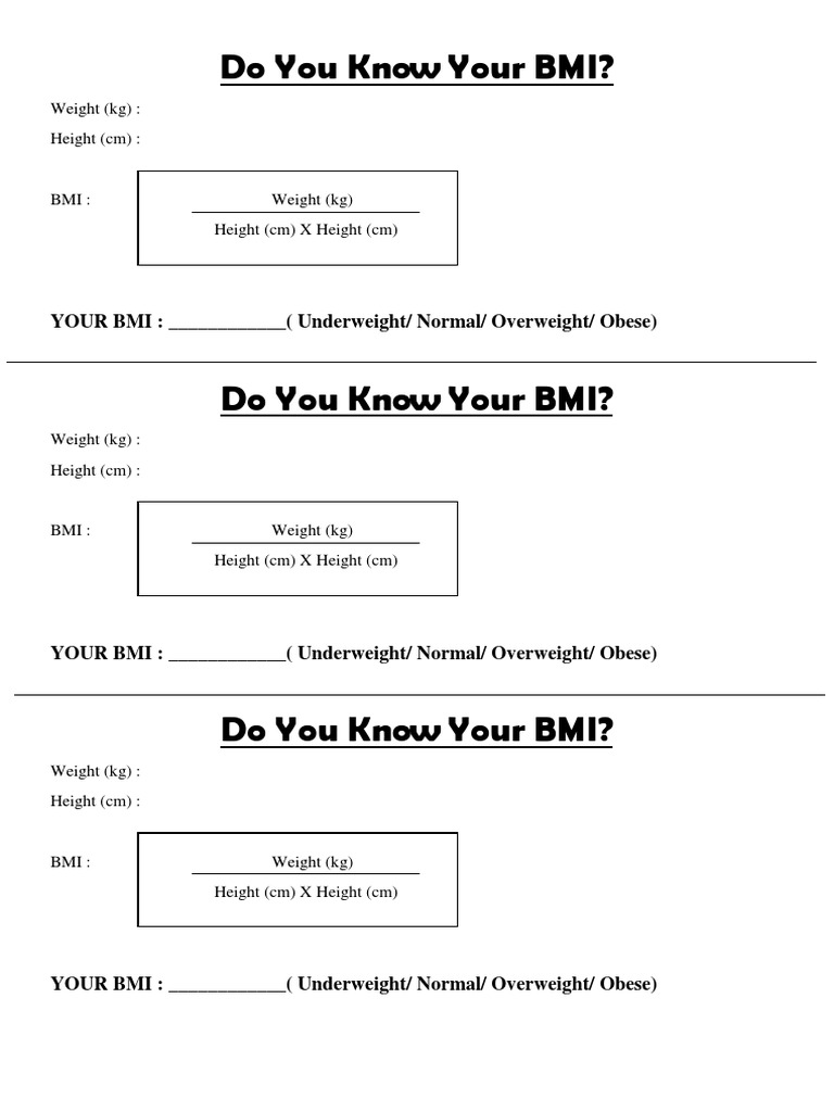 Calculate Bmi | PDF