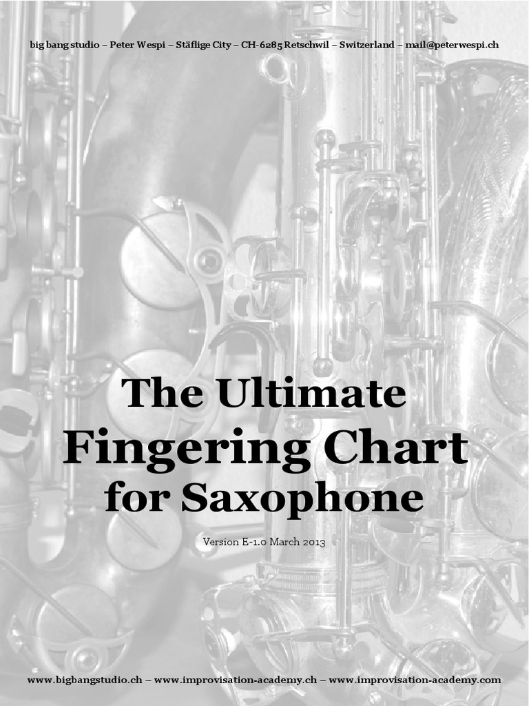 Ultimate Saxophone Fingering Chart PDF | PDF | Lazer | Entretenimento ...