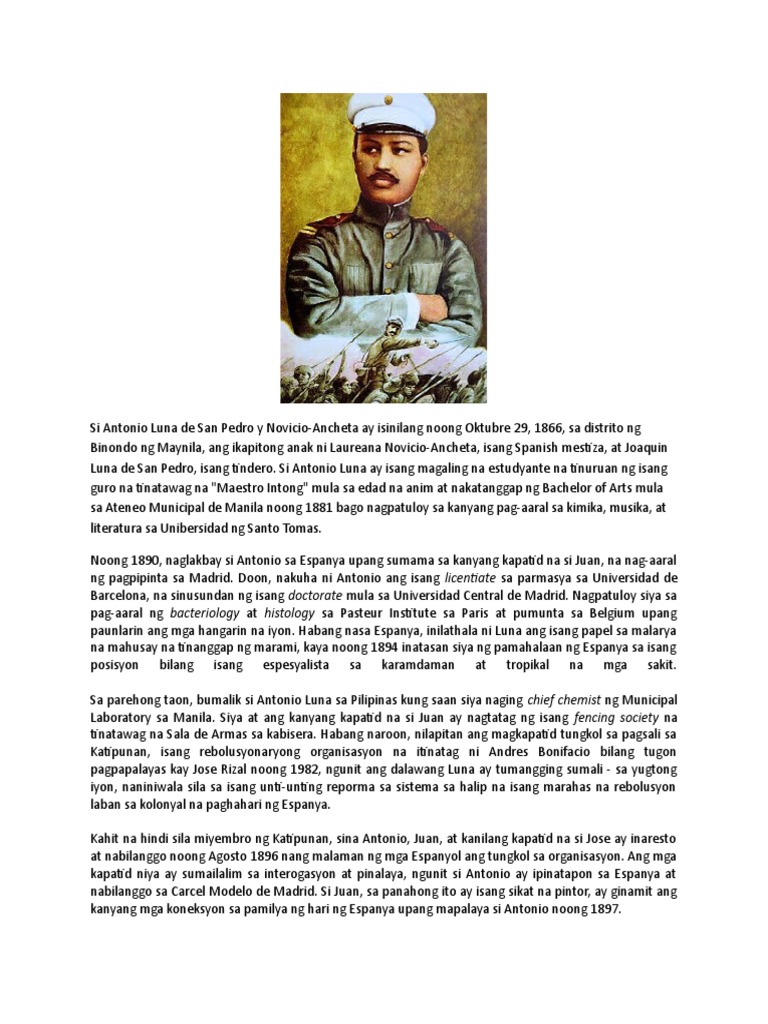 Antonio Luna Talambuhay