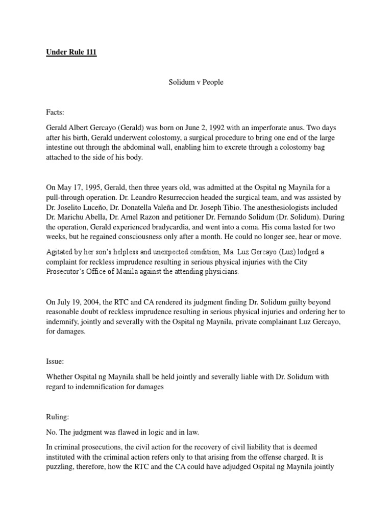 Under Rule 111 | PDF | Burden Of Proof (Law) | Search And Seizure