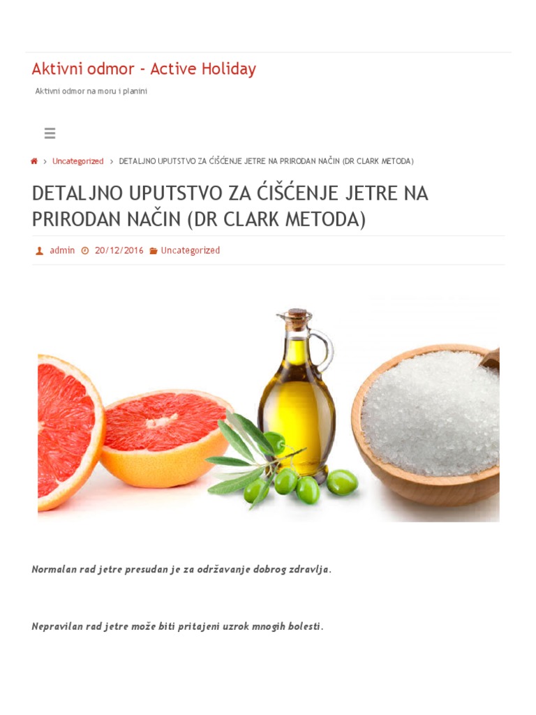 Detaljno Uputstvo Za Ciscenje Jetre Na Prirodan Nacin | PDF