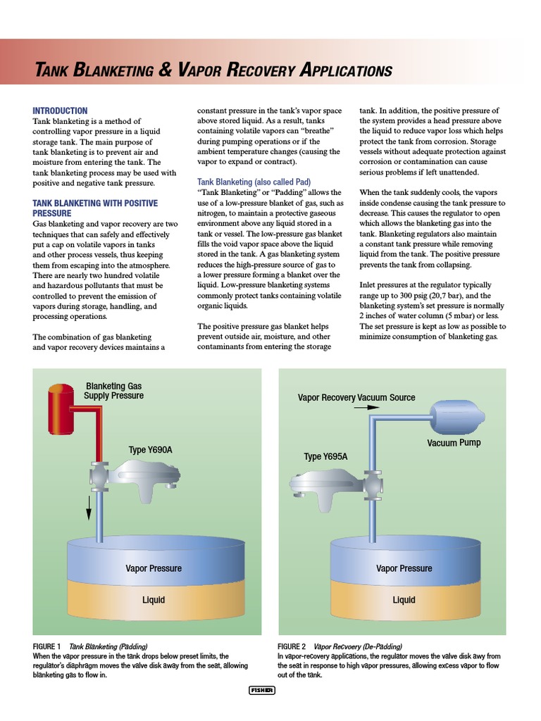 Tank Blanketing and Vapor Recovery Systems | PDF | Vacuum | Valve
