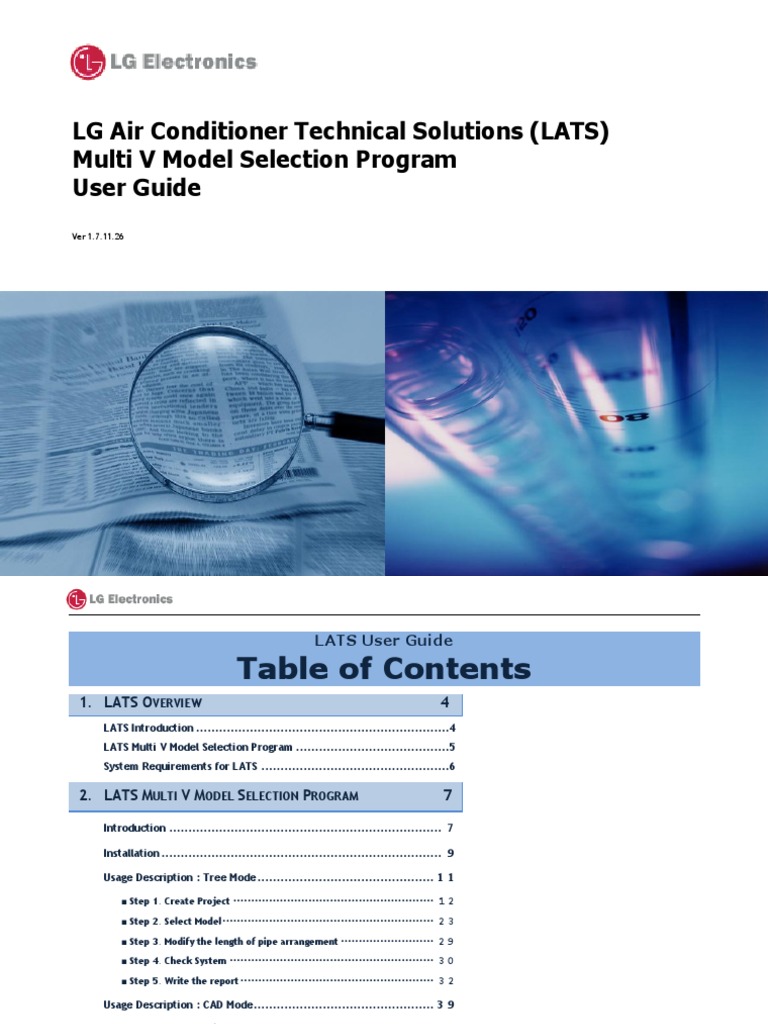 LG LATS Multi V Model Selection Guide | PDF | Menu (Computing) | Air ...