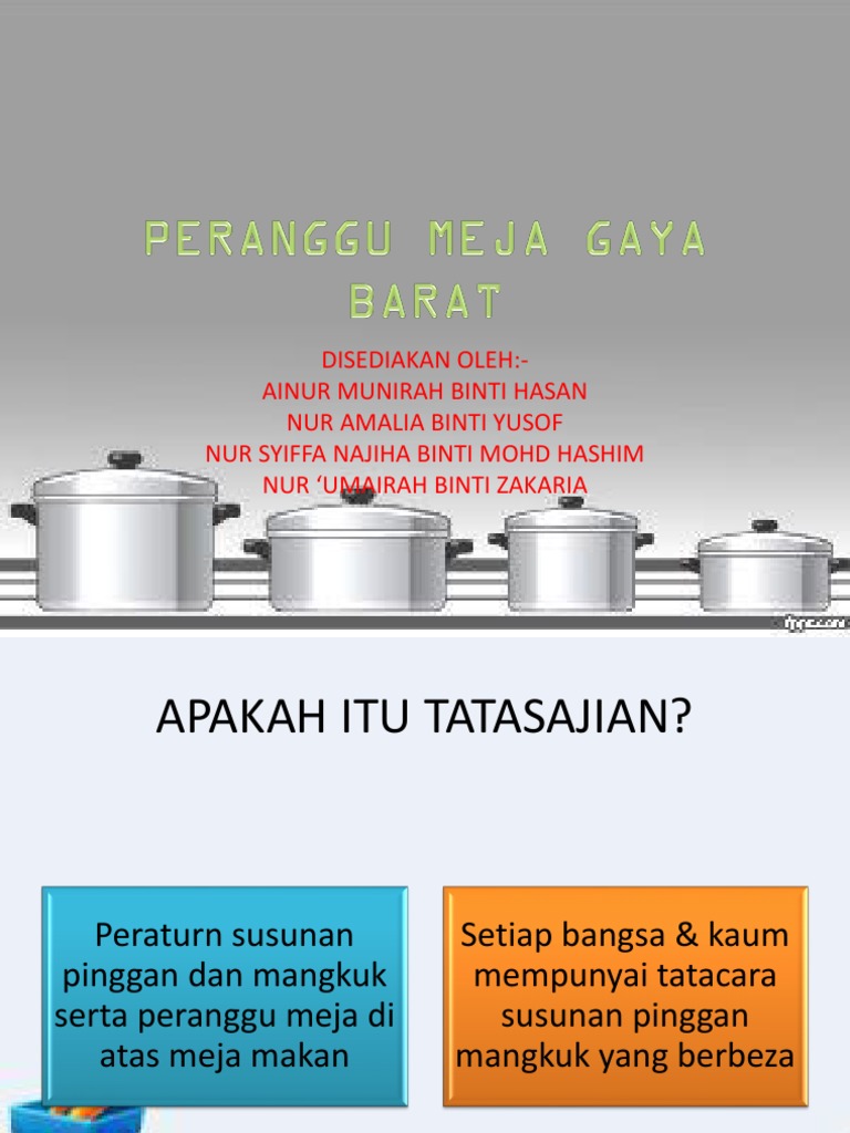 Peranggu Meja Gaya Barat | PDF