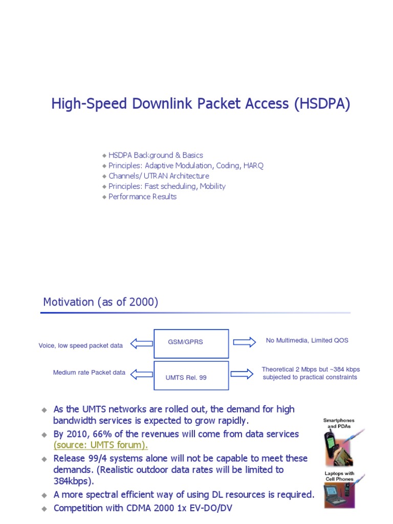 High-Speed Downlink Packet Access (HSDPA) | PDF | High Speed Packet Access | Radio Resource ...