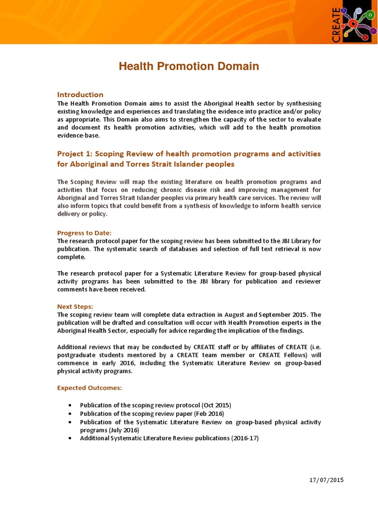 Brochure Health Promotion CK 20150717 PDF | PDF | Health Promotion ...