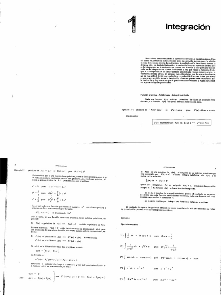 1 - Calculo Integral PDF | PDF | Integral | Derivado