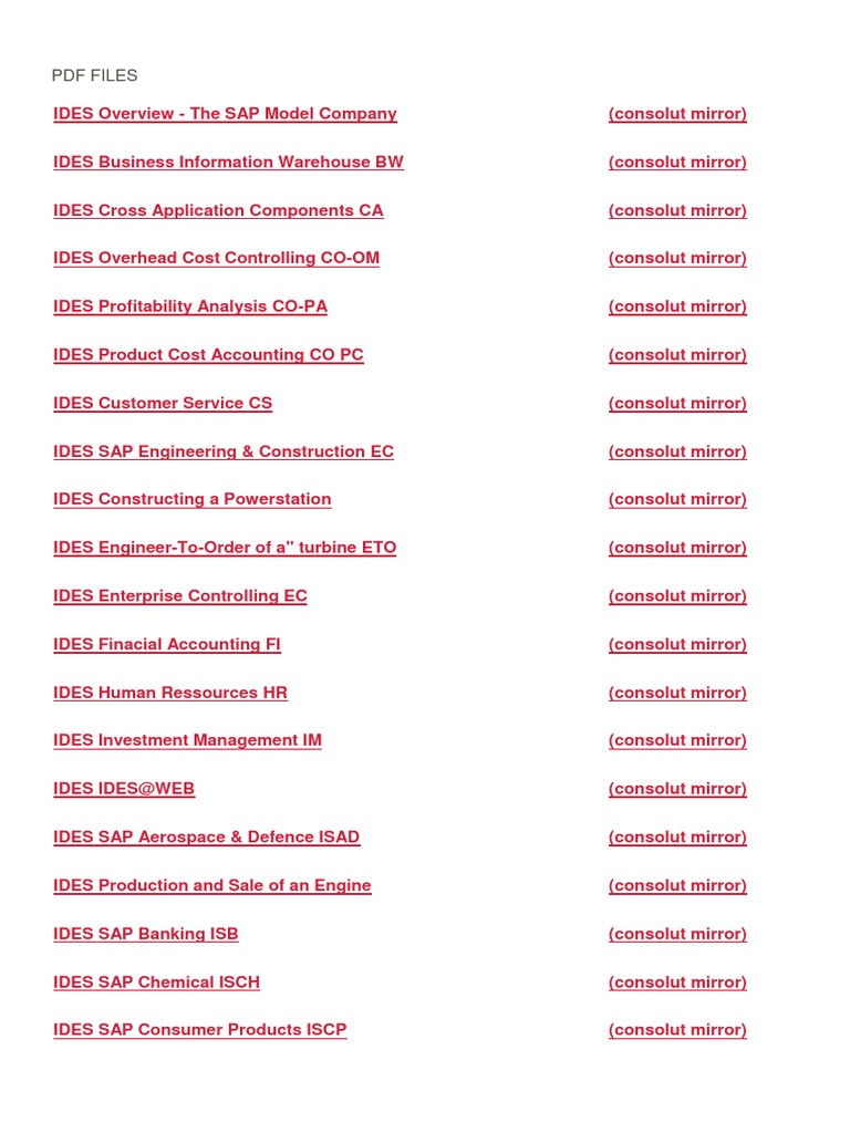 Ides Sap Pdf Business Business Economics