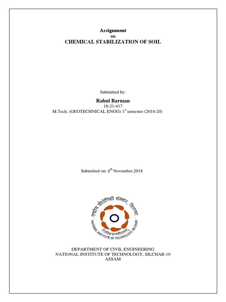 Chemical Stabilization of Soil | PDF | Sodium Chloride | Soil