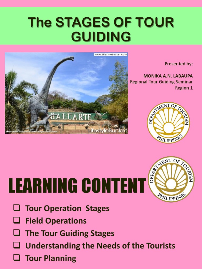 The Stages of Tour Guiding: Presented by | PDF | Service Industries ...