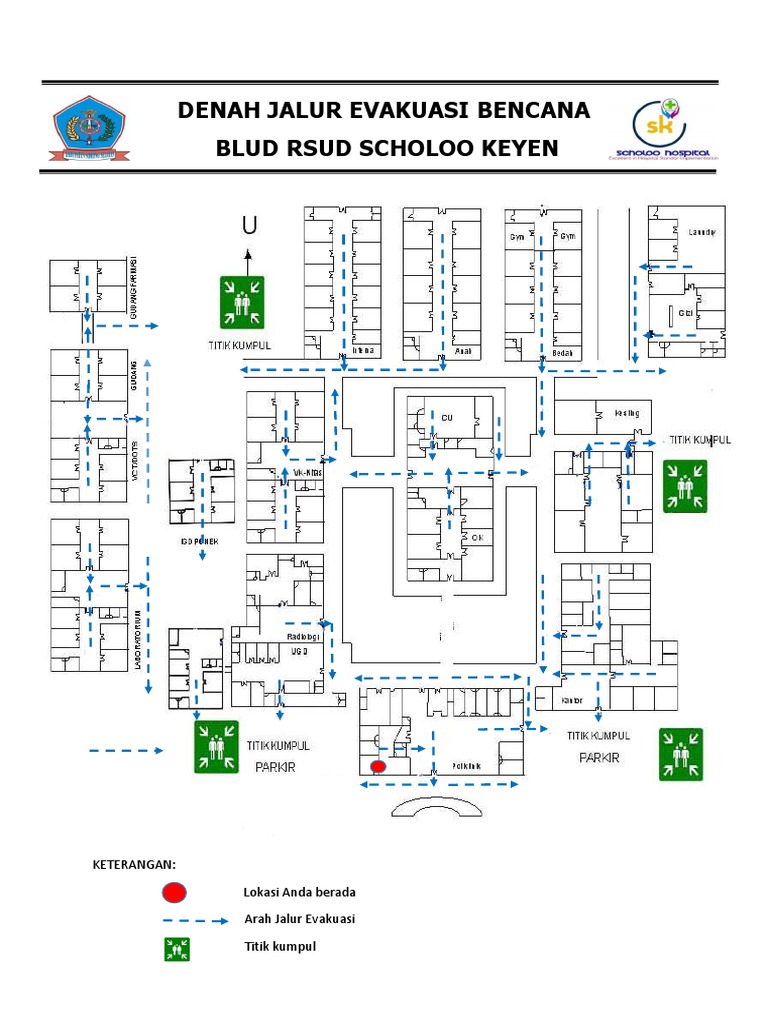 DENAH Jalur Evakuasi RSUD | PDF