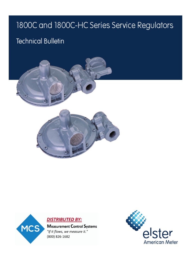 1800C and 1800C-HC Series Service Regulators | PDF | Valve | Gases