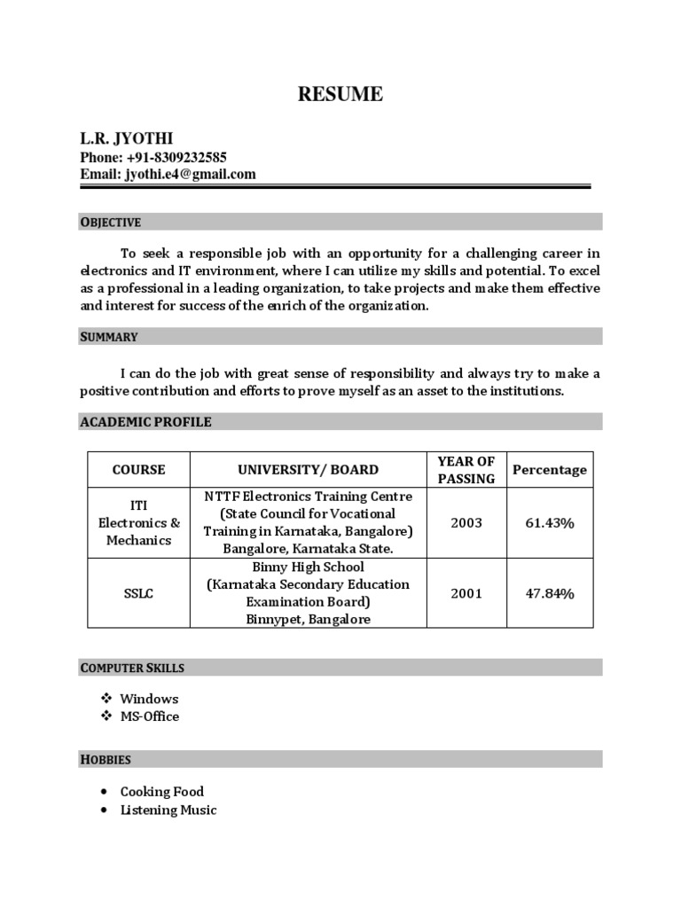 Resume ITI6 | PDF | Behavior Modification | Learning